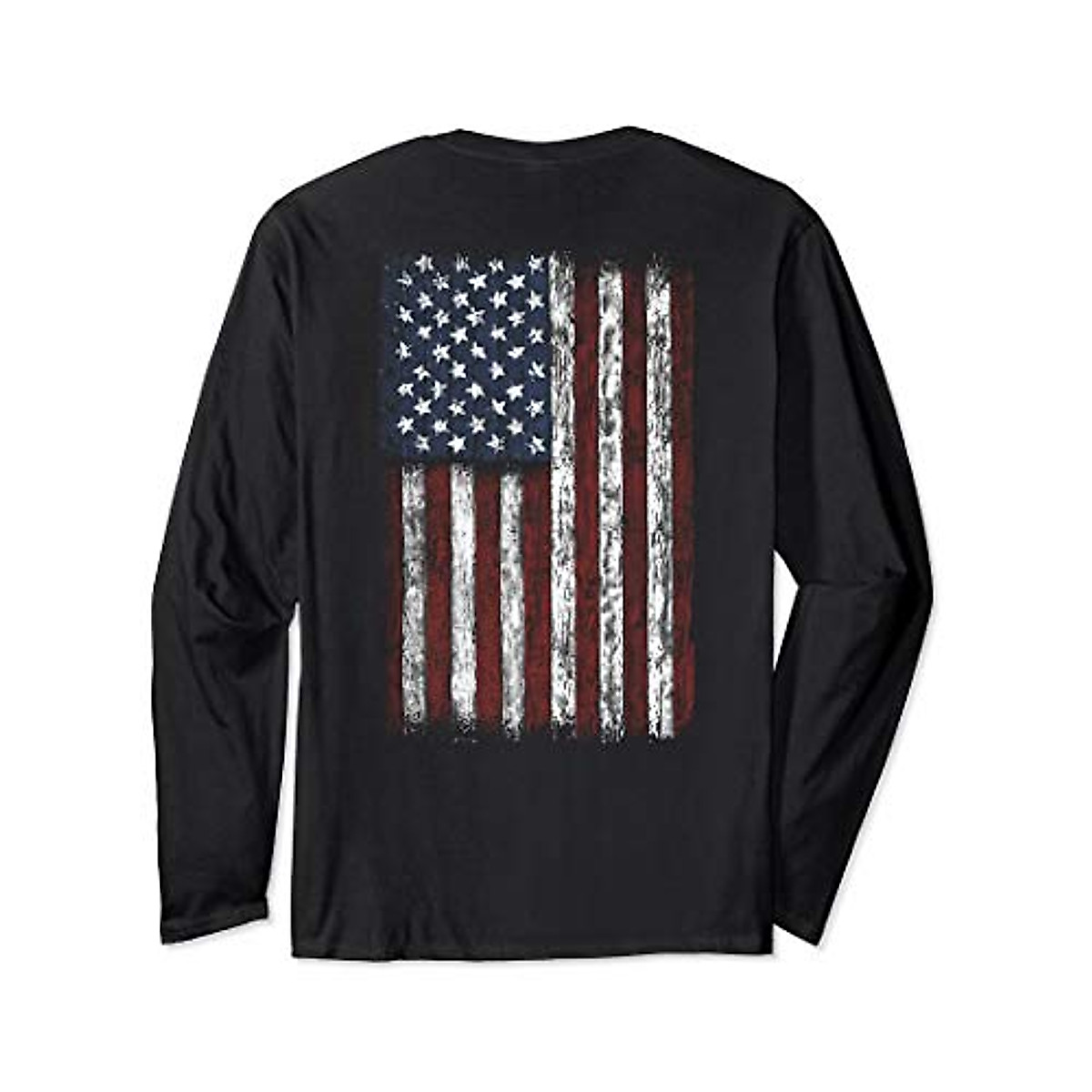 Vintage American Flag Long Sleeve Shirt Men USA Flag T-Shirt