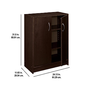 ClosetMaid 8925 2-Door Stackable Laminate Organizer, Espresso