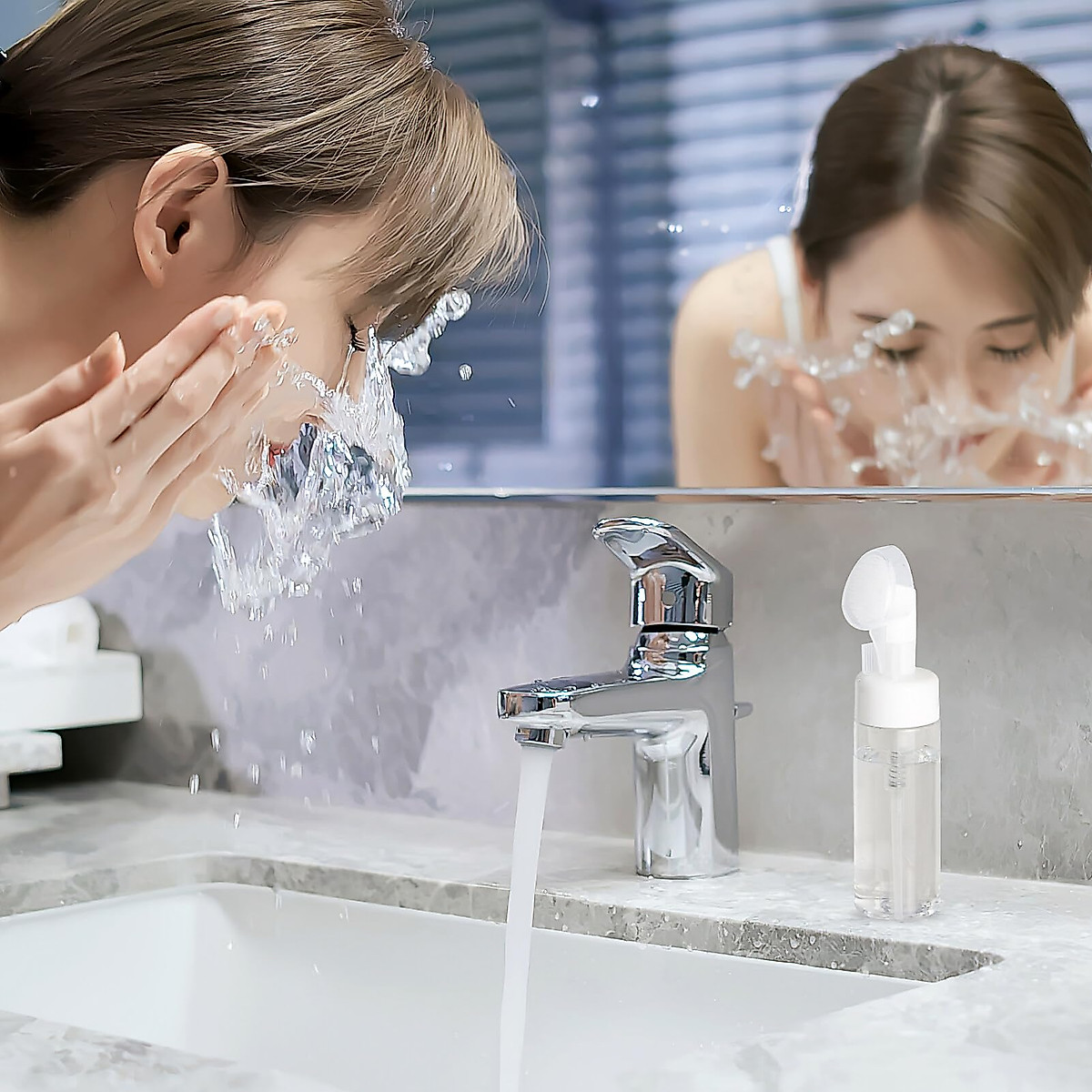 4pcs Foaming Soap Dispenser Small Facial Foaming Bottle Mini Mousse Foaming Soap Pump Container