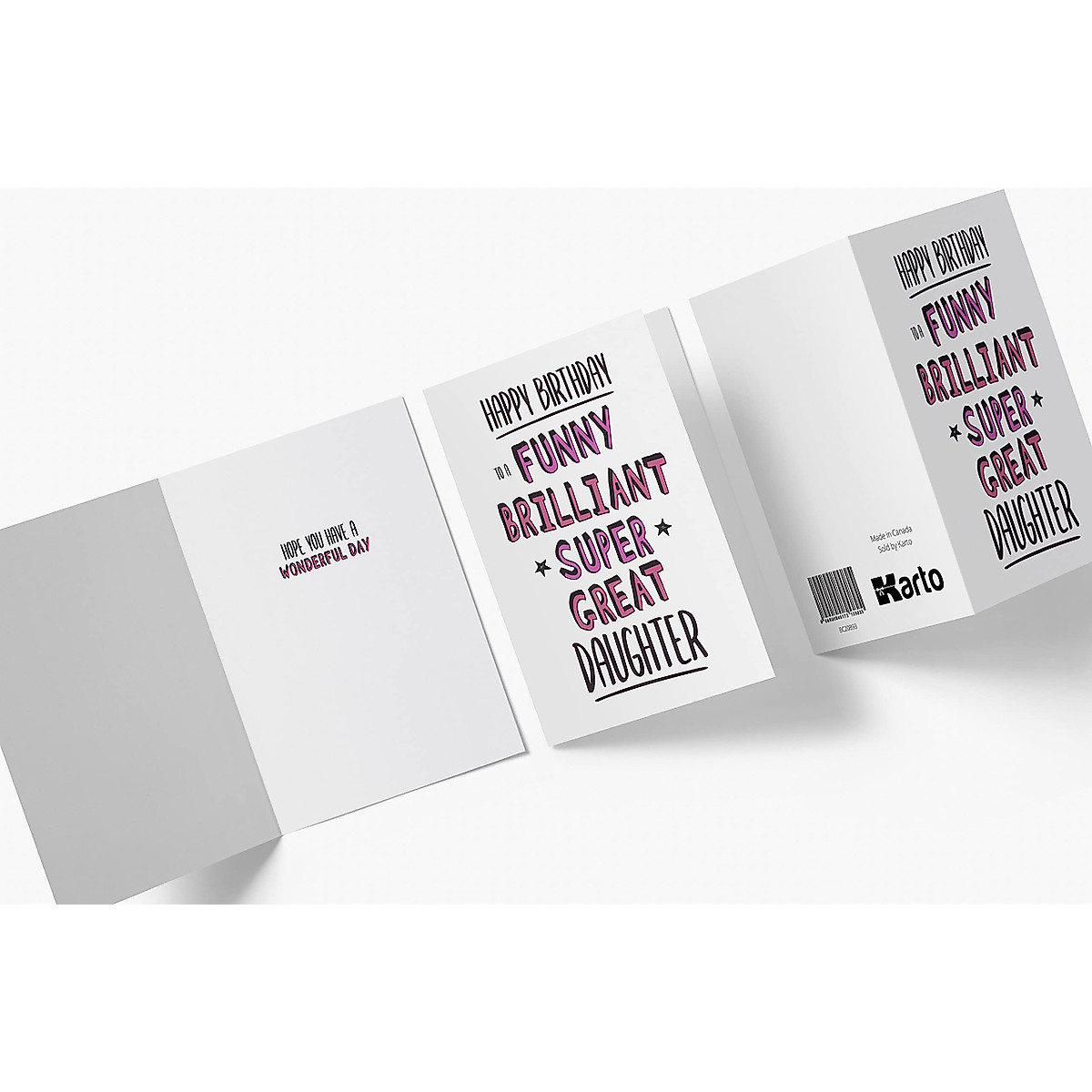 Sweet and Funny Birthday Card For Daughter, Large 5.5 x 8.5 Daughter Birthday Card, Birthday Cards For Daughter - Birthday Card Daughter - Karto - Compliment Daughter