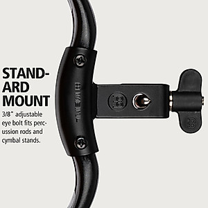 Meinl Percussion TMT2BK Mountable ABS Plastic Tambourine with Steel Jingles, Black