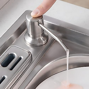 Sink Soap Dispenser Extension Tube Kit 47" Come with Kitchen Dish Dispenser Pump (White)