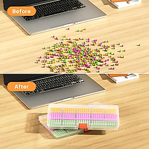 Moon Magpie 2PACK Extra Thick Bead Organizers, 15 Grid Mini Clear Plastic Storage Box Craft Containers for Nail jewelry rhinestones DIY Supply Case