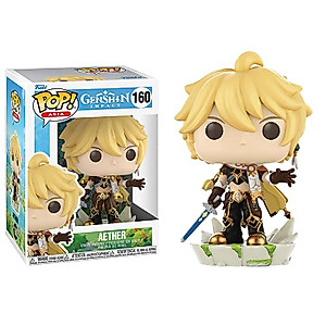 POP Genshin Impact - Aether Funko Vinyl Figure (Bundled with Compatible Box Protector Case), Multicolor, 3.75 inches