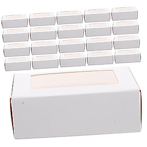 STOBOK 150 Pcs Packaging Boxes Mini Cake Box Candy Containers Mini Cake Containers Packing Containers DIY Cookie Box Bakery Box Packing Box Storage Box Carton White Travel Soap