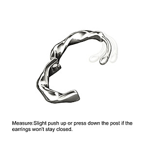 Earrings for Women Sterling Silver Hoop Earrings Small Hoop Earrings for Women Huggie Earrings White Gold Plated Cartilage Ear Cuff for Women 12mm-