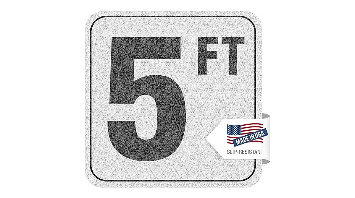 Aquatic Custom Tile, 5FT Pool Depth Markers, 6x6 Inches Vinyl Pool ...