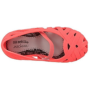 Mini Melissa Kids' Mini Jean + Jason Wu Ballet Flat, Neon Orange, 5 Regular US Toddler