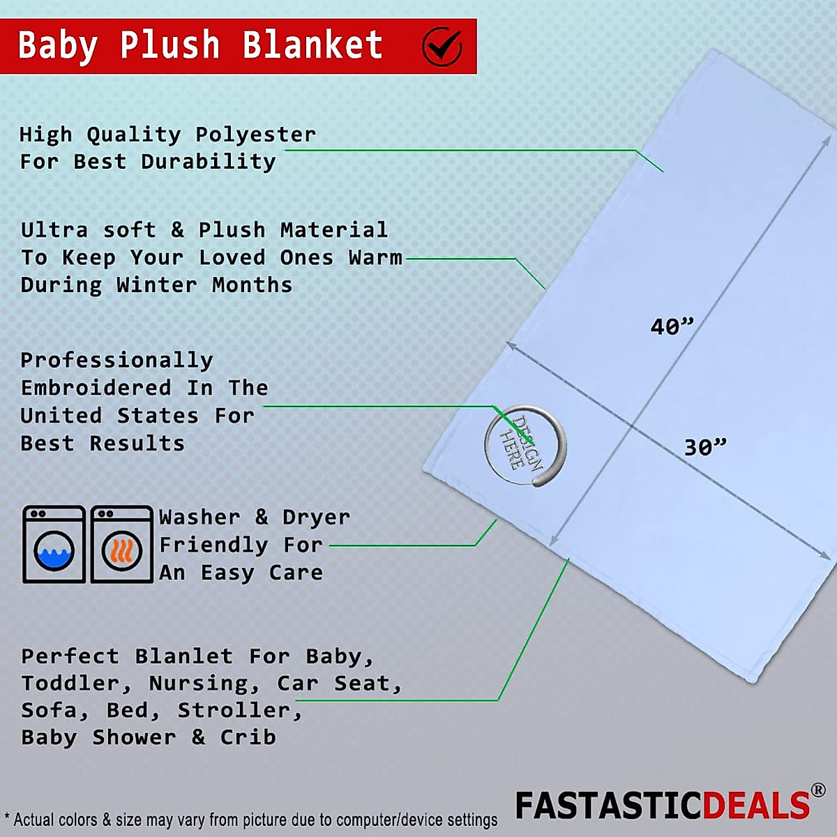 Nursery Bedding Baby Blankets for Boys & Girls Woods Bigfoot A Polyester Soft Plush Receiving Swaddle Blue Design Only