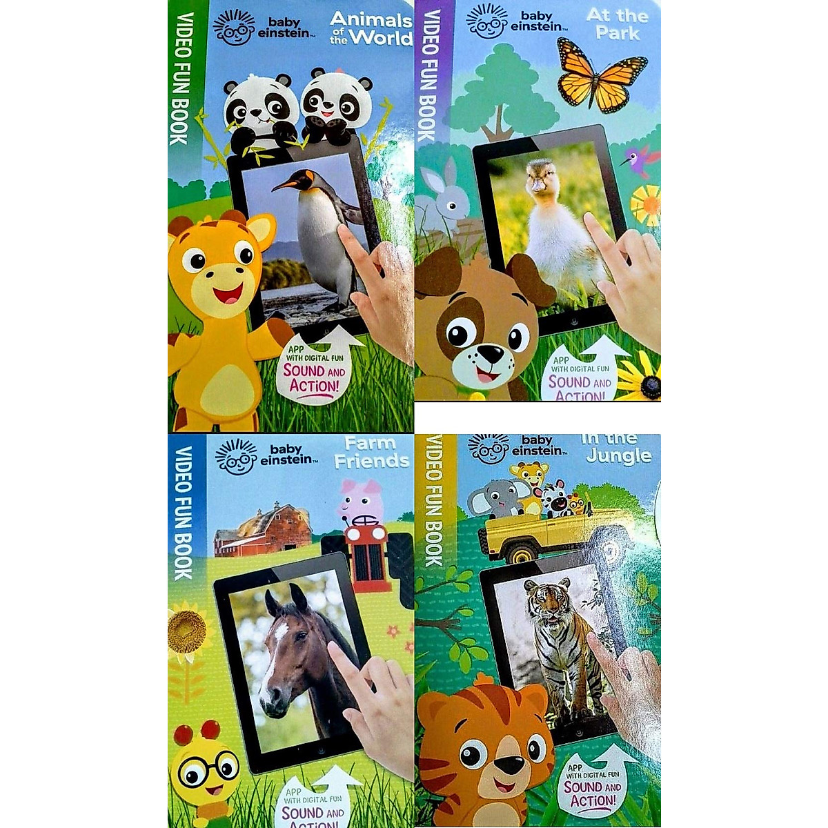 Dreamtivity Baby Einstein Video Fun Board Books, 4-Book Set