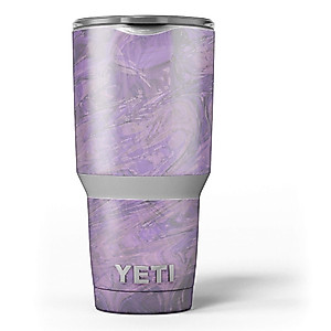 Design Skinz Purple Slate Marble Surface V30 - Skin Decal Vinyl Wrap Kit Compatible with The Yeti Rambler Cooler Tumbler Cups