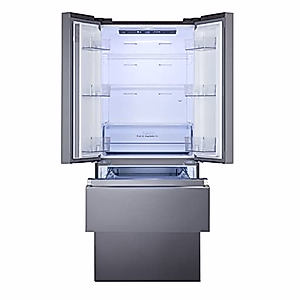 Summit Appliance FDRD152PL 27.5" Wide French Door Refrigerator-Freezer, Stainless Steel Look, Digital Controls, Interior LED Light, Open Door Alarm, No-frost Operation, Energy Saving Function