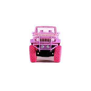 Jada Toys Disney Junior 1:16 Minnie Mouse Jeep Wrangler Remote Control Car, 2.4 GHz Pink Plastic Unisex Toy Vehicle
