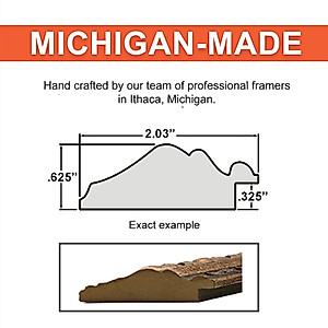 Craig Frames 16x20 Picture Frame, 2" Ornate Bronze Gold, Wall Hanging