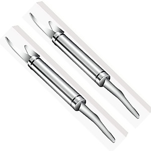 PurHyac 2Pcs Shrimp Deveiner Tool and Peeler, Toadfish Shrimp Cleaner, 5 in 1 Multifunctional Shrimp Peeler and Deveiner Tool, Oyster Shucking Knife, Ergonomic Non-Slip Grip, Kitchen Essential, 9in