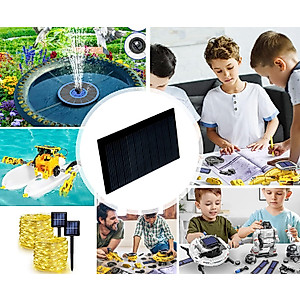 10Pcs Mini Solar Panels for Solar Power, 5V 60mA Mini Solar Panel Kit DIY Electric Toy Photovoltaic Cells Solar Epoxy Cell Charger 2.65"*1.37"(67.2mm*34.7mm)