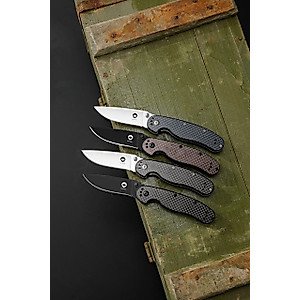 CNYJ Pocket Folding Knife D2 Blade Carbon fiber Handle Everyday Carry Knife for Men Womening Everyday Carrying