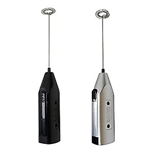 Unbrella Superior 2Pcs Electric Milk Frother USB Battery Powered Portable Blender Whisk Mixer for Coffee Kitchen Gadgets(Black&White)