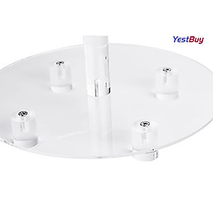 YestBuy 3 Tier Round Cupcake Stand with Base, Acrylic Cake Stand, Cupcake Tower Stand, Premium Cupcake Holder for 28 Cupcakes, Display for Pastry Wedding Birthday Party (4" Between 2 Layers)