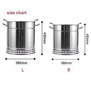 INLETTER Portable Vertical Charcoal Smoker Grill Barrel Grill with 28 Skewers, Outdoor Indoor Camping Smokeless Charcoal Barbecue Grill BBQ,L