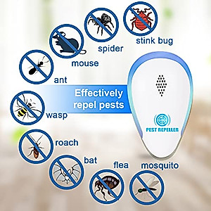 Avantaway Ultrasonic Pest Repeller, Indoor Pest Control for Mosquito, Mouse, Cockroach, Bug, Roach,Upgraded Electronic Plug-in Insect Repellent for House, Garages, Warehouses, Offices, Hotel,6 Pack