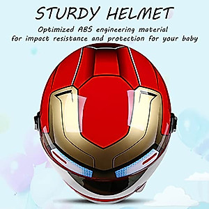 Full Face Electric Motorcycle Helmet Cute Kids Four Wheeler ATV Dirt-Bike Helmets, Lightweight MTB BMX Skating Cycling Scooter Helmet DOT Approved 5-14 Years Boys Girls Jet Kart Helmet-F||50-56cm