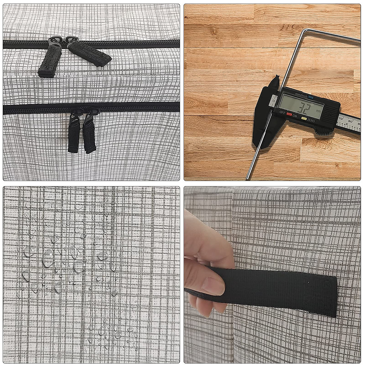 HOPABTO Blankets Storage Boxes Bins,72L 2pcs,Large Clothes Organizers,Double Opening With 4 Steel Frame,Foldable Oxford Containers for Comforters,Closet,Bedding(Gray)