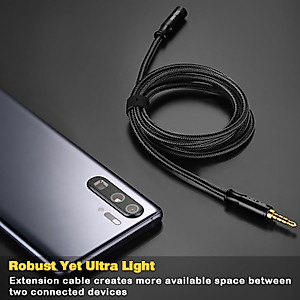 SOLMIMI 3.5 mm Headphone Extension Cable, TRRS 4-Pole Male to Female Headset Audio Extension Cable AUX Cord for Phones, Gaming headsets, TV, Laptop, PC, Car Audio, Speakers, MP3(7 Feet)