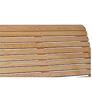 Ecommersify Inc 4 Feet Ft Made in The USA Cypress Lumber Roll Back Porch Swing with Rot-Resistant Cypress Eternal Wood. Stainless Steel Fasteners