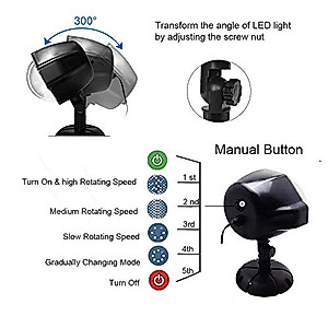 UPODA LED Snowfall Projector Lights Outdoor Christmas Snowfall Light Waterproof with Wireless Remote for Garden House Xmas, Valentine’s Day, Wedding, Parties