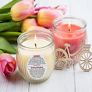 WANBAO 1000 PCS Candle Warning Labels Candle Safety Sticker 1.5 Inch for DIY Candle Jars