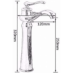 Kitchen Taps Basin Taps Gold Plating Copper Mixer Taps One-Hand Bath