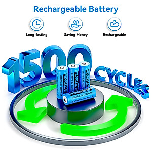 Henreepow 18500 Rechargeable Battery, 3.2v LiFePO4 Lithium Phosphate Battery 1000mAh for Outdoor Garden Solar Lights, Flashlight (8 Pack)