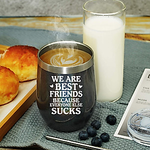 Fufendio Gifts for Best Friends Women - Best Birthday Gifts for Women, Female - Best Friend Christmas Gifts, Friendship Gifts - Insulated Coffee Mug Tumbler Cup