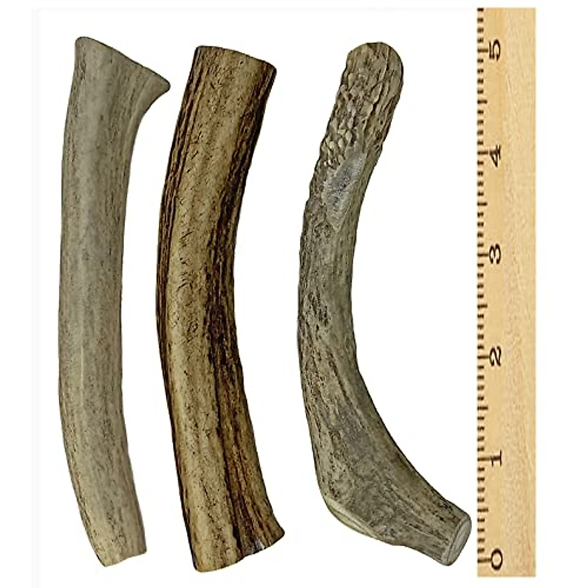 WhiteTail Naturals | 3 Pack Medium | Deer Antler Dog Chews | All Natural Organic Antlers for Dogs | Long Lasting Antler Bones for Dogs | Durable Antler Dog Toy