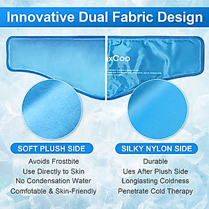 RelaxCoo Neck Ice Pack Wrap, Reusable Gel Ice Pack for Neck Shoulders, Cold Compress Therapy for Pain Relief, Injuries, Swelling, Bruises, Sprains, Inflammation and Cervical Surgery Recovery