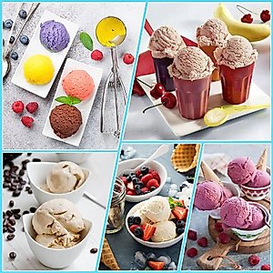 Creami Pints and Lids, for Ninja Creami Accessories,16 OZ Pint Ice Cream Containers Airtight and Leaf-Proof Compatible NC301 NC300 NC299AMZ Series Ice Cream Maker