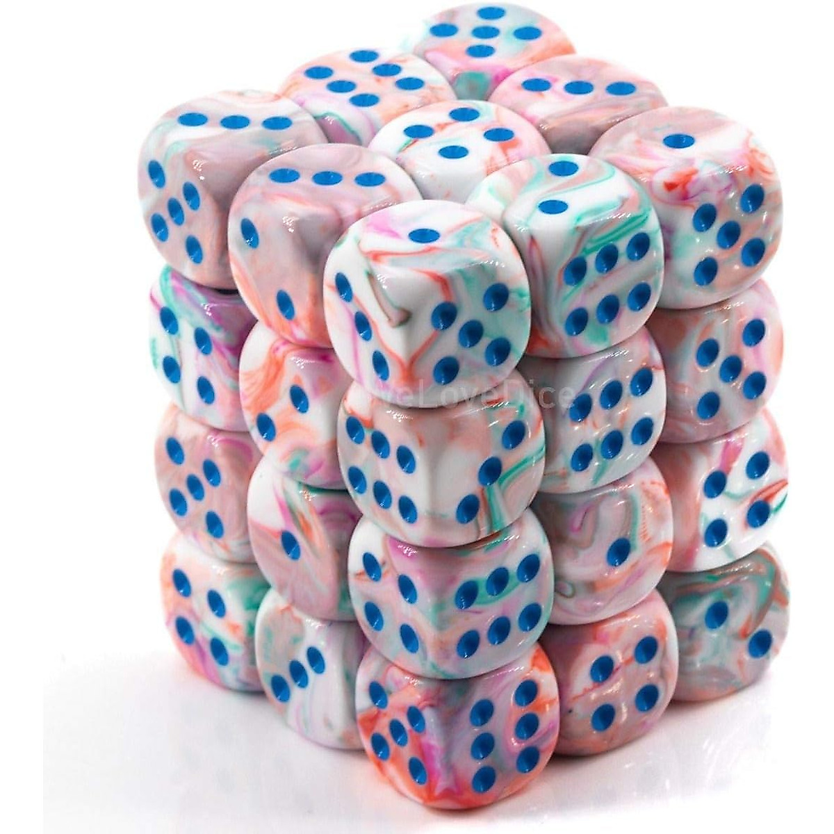 Chessex Festive 12mm D6 Dice Block, Pop Art and Blue