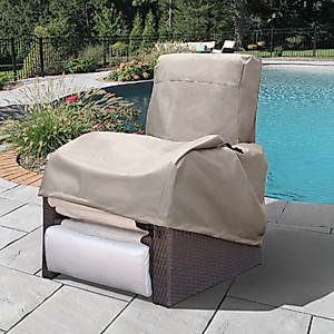 ATR ART TO REAL Outdoor Protective Covers Patio Chair Covers Weatherproof Wicker/Rattan Chair Covers (Khaki)