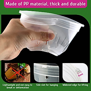 REMIAWY Orchid Pot, 9 Pack Orchid Pots with Holes, 3 Each of 4.8, 5.7 and 6.4 Inch Clear Orchid Pots for Repotting, Plastic Flower Plant Pot Indoor Outdoor, Slotted Orchids Planter