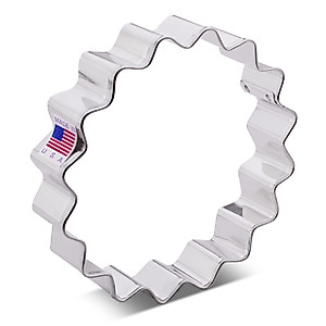 Fluted Circle Linzer Cookie Cutter, 4" Made in USA by Ann Clark