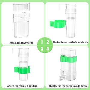 Bird Water Dispenser, Bird Cage Feeder, Parakeet Cage Accessories, 2 Pcs Automatic Bird Water Feeder for Budgies Cockatiel Lovebird Canary Finch