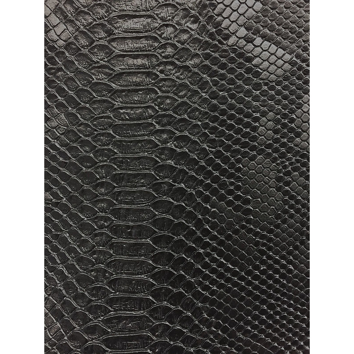 Black Faux Viper Sopythana Snake Skin Vinyl Fabric - Sold by The Yard - 52"
