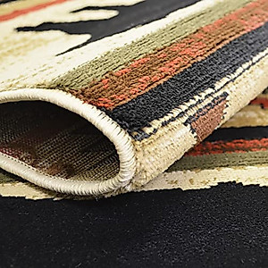 Rustic Lodge, Bear Cabin 5x7 Area Rug, 5'3"x7'3" Multi 7482