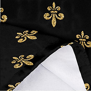 Plastic Bag Holder Golden Fleur De Lis Pattern Wall Mount Grocery Bag Holder Washable Plastic Bag Dispenser Garbage Bag Organizer for Home Kitchen Decor, Gifts for Women Mom Family Friends