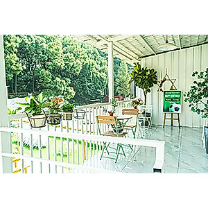 Kingbuy Balcony Rail Planters Hanging Railing Plant Holder Stand Flower Pot Basket for Fence Patio Deck Planter Outside and Indoor, 3 Pack, Black (Removable)