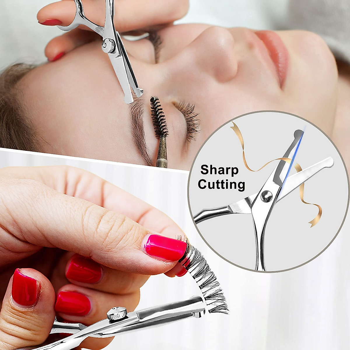 Avenoir Facial Hair Scissors for Men, Professional Mustache & Beard Scissors, Nose Ear Eyebrow Pet Trimming Stainless Steel Scissors(Safety Round Tip Design), Silver, 5.3inx2.16inx0.7in