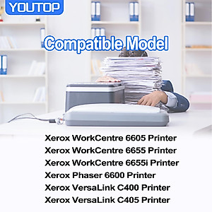 YOUTOP 115R00088 Fuser Maintenance Unit Replacement for Xerox WorkCentre 6605 6655 6655i Phaser 6600 VersaLink C400 C405 Printer(60,000 Pages)
