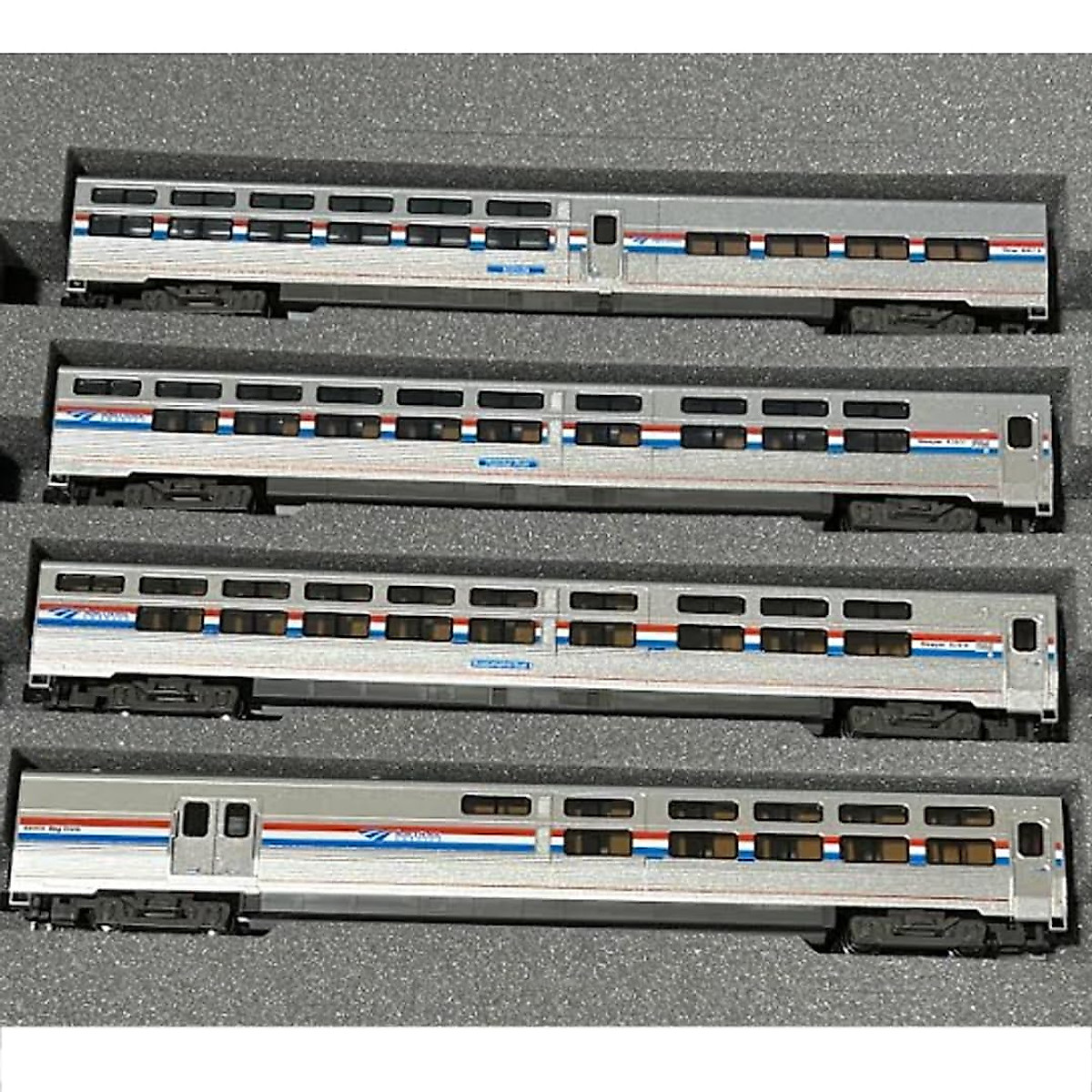 Kato USA, Inc. Viewliner II Sleeper, Baggage-Dorm, Diner 4 Car Set, Amtrak Phase III