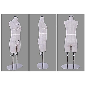 Tailors Dummy Mannequins Small Female Tailor Dummy, 1:2 Scale Dress Form Mannequin Dressmakers Manikins Adjustable Height Decoration Accessories Dressform Mannequin